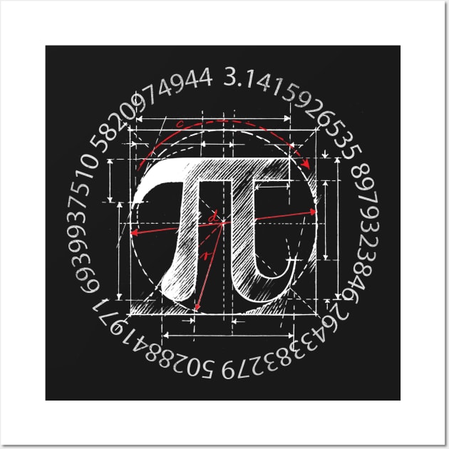 Pi Symbol Line Drawing - Pi Sign - Posters and Art Prints | TeePublic