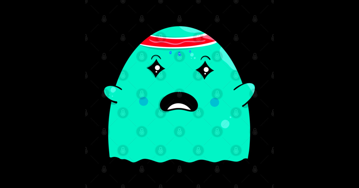 Kawaii Workout Ghost - Ghost - Sticker | TeePublic