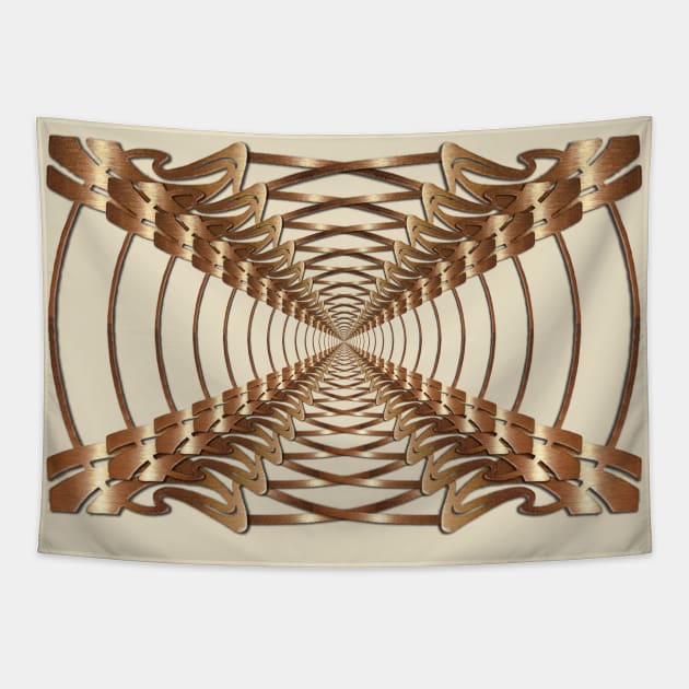 golden abstract burlesque pattern metallic frame retro art corset ...