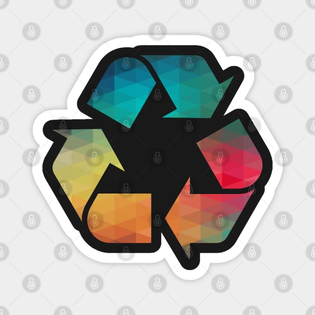Rainbow recycling symbol - Rainbow - Magnet | TeePublic