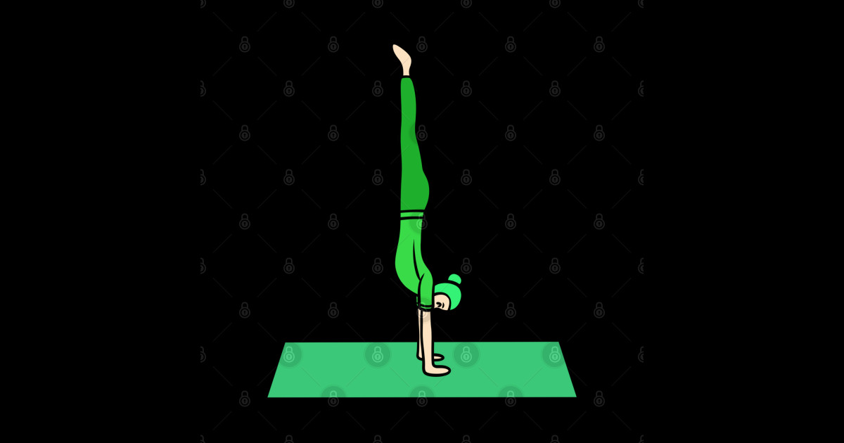 Yoga handstand pose - Yoga - Sticker | TeePublic