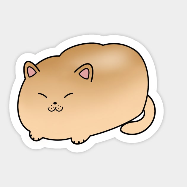 Funny Cat Bread Shape, Love Cats - Cat - Sticker | TeePublic