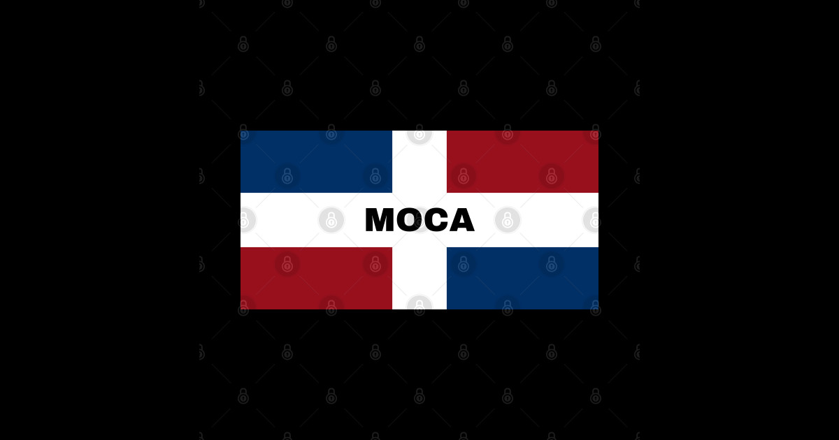 Moca City in Dominican Republic Flag - Dominican Republic - Sticker ...