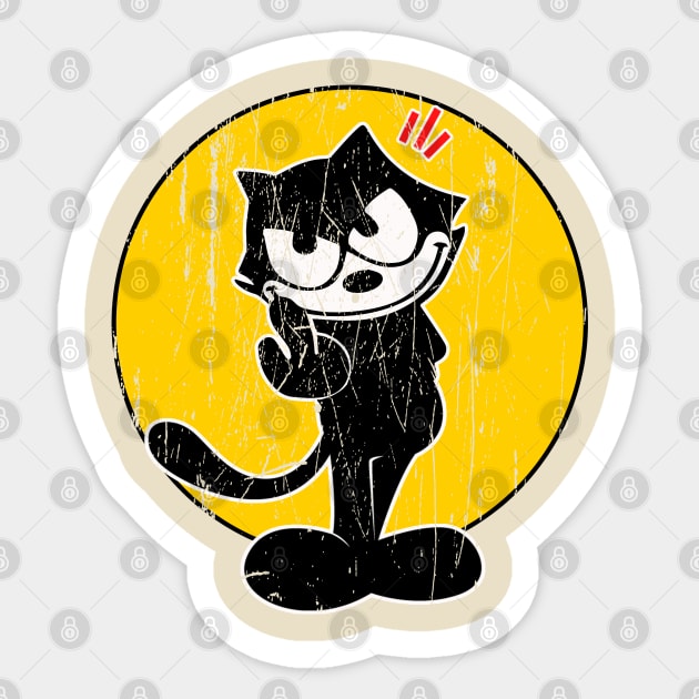 Middle Finger Felix The Cat - Cult Classic - Sticker | TeePublic