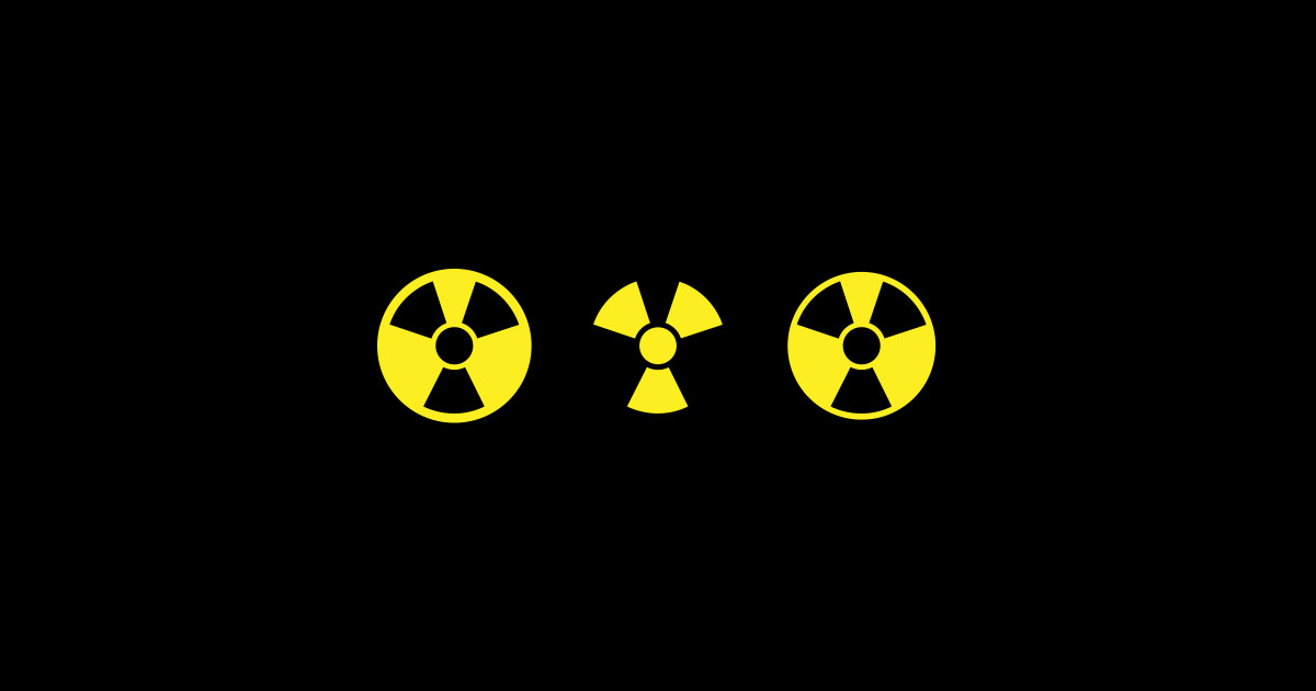 Nuclear radiation sign sticker, nuclear warning symbol sticker ...