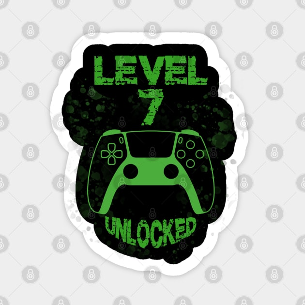 Level 7 Unlocked - Level 7 Unlocked Gamer - Sticker | TeePublic