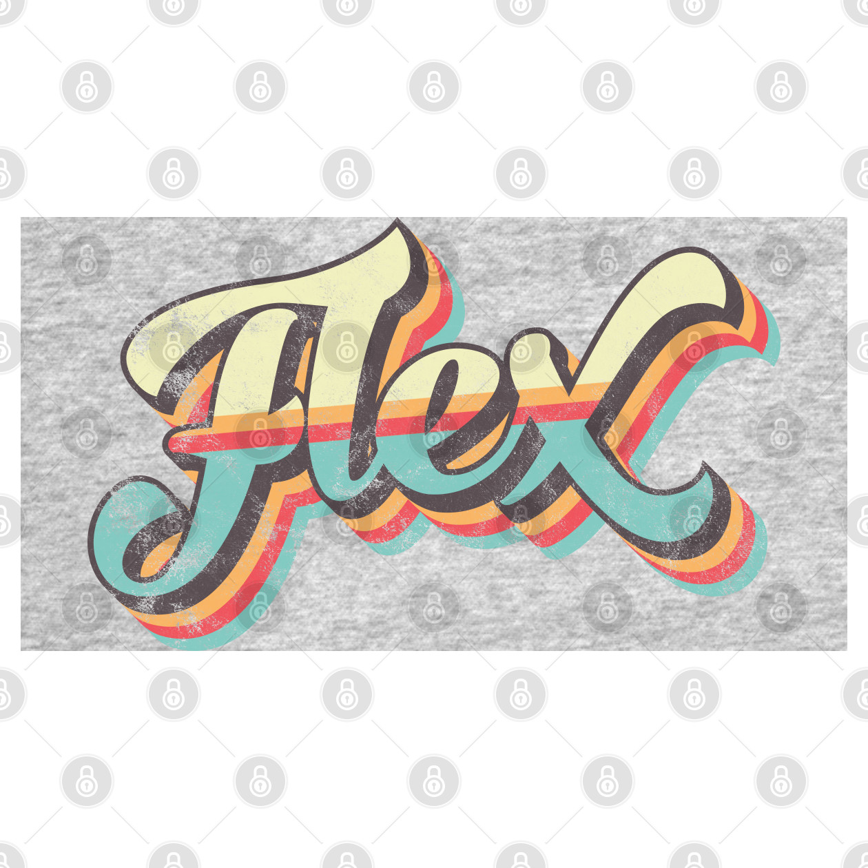 Flex 70's Retro - Flex - T-Shirt | TeePublic