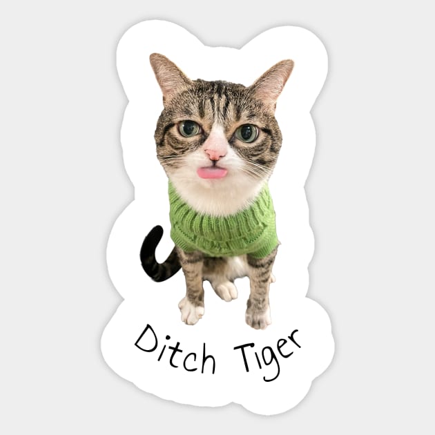 Sherman Ditch Tiger - Sherman The Cat - Sticker | TeePublic
