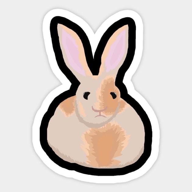 Goofy looking bunny - Goofy Looking - Sticker | TeePublic