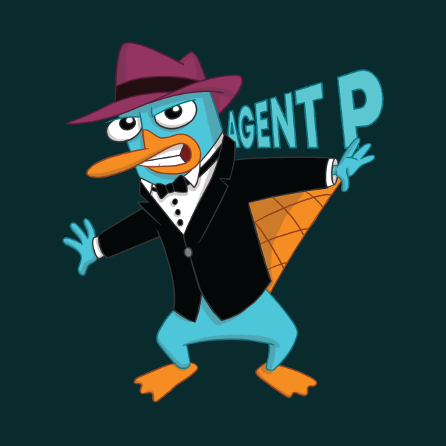 Agent P in a Tux - Perry The Platypus - Tapestry | TeePublic