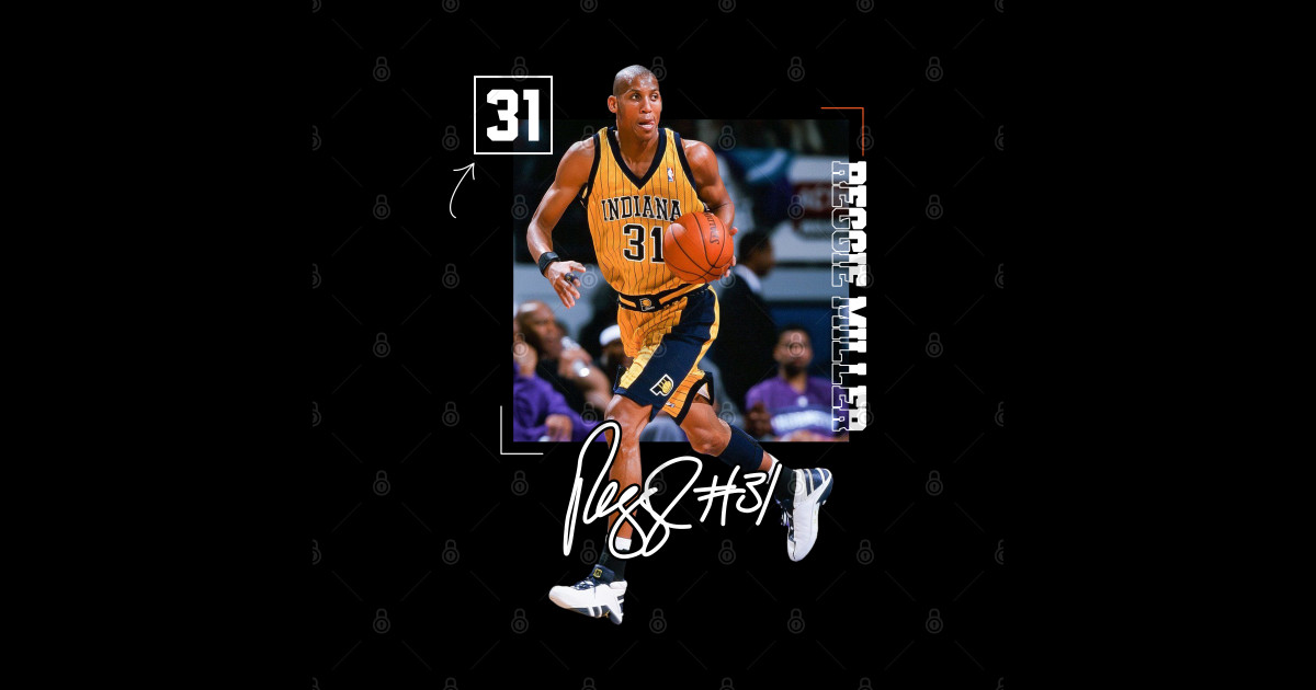 Reggie Miller Choke Sign Basketball Legend Signature Vintage Retro 80s ...