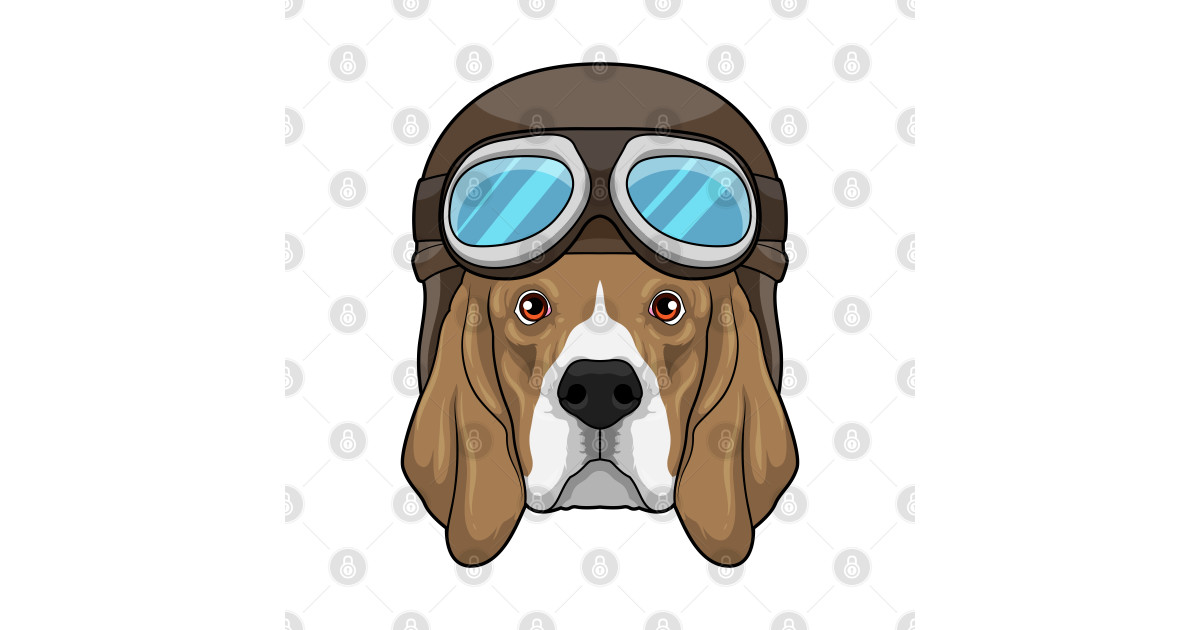 Beagle as Pilot with Pilot hat - Dog - T-Shirt | TeePublic