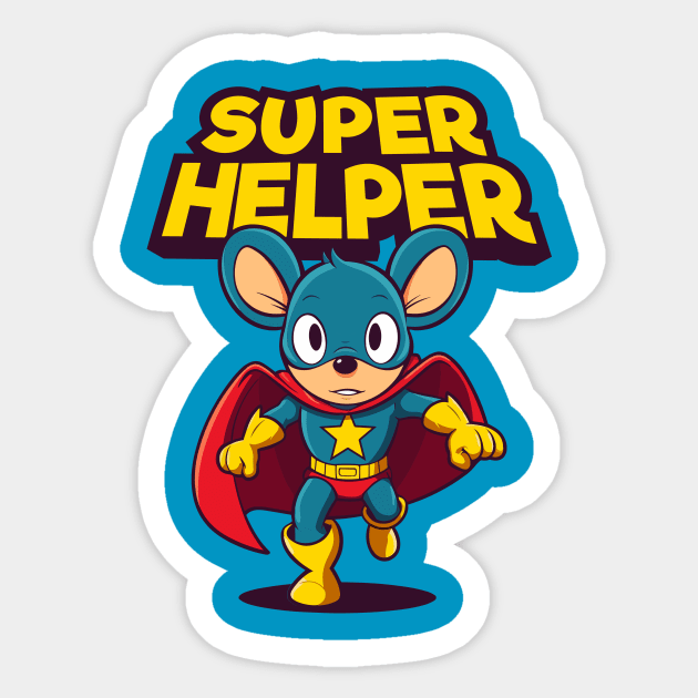 Mom and Dad's Super Helper - Kids Clothes - Sticker | TeePublic