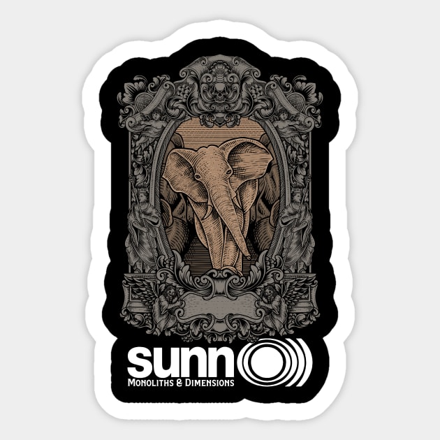 Sunn O))) Black One - Sunn O - Sticker | TeePublic