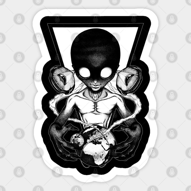 Invasion - Black version - Invasion - Sticker | TeePublic