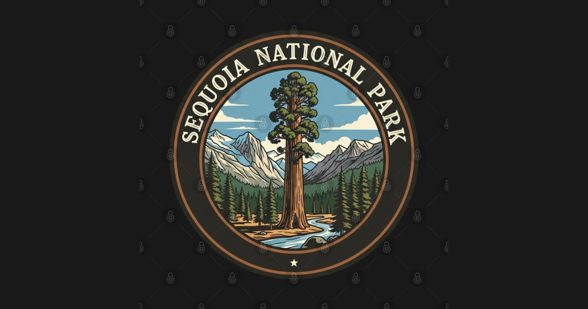 Sequoia National Park Vintage Badge - Sequoia National Park - T-Shirt ...