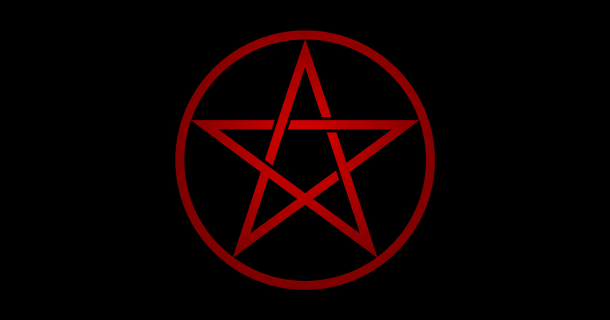 Pentagram - Satanic Inverted Star - Huge Red Satan Symbol - Satan ...