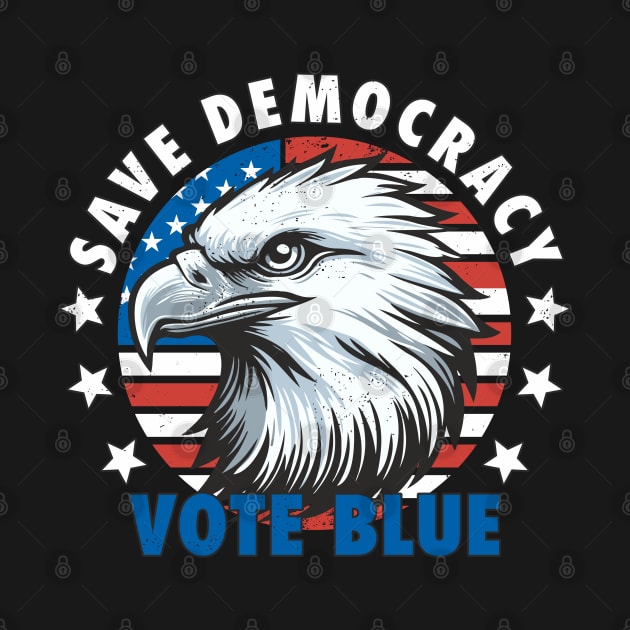Election 2024 Save Democracy Vote Blue - Election 2024 - Hoodie | TeePublic