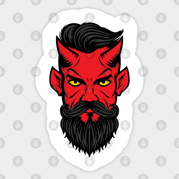 Devil's Blood Beard - Halloween - Sticker | TeePublic