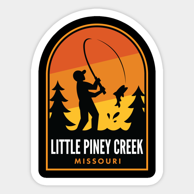 Little Piney Creek Missouri Fishing - Little Piney Creek - Sticker ...