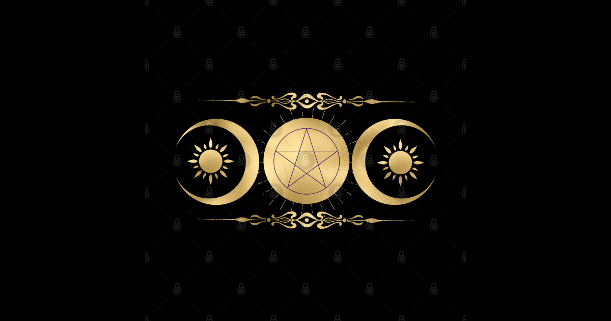 Celestial Triple Moon - Triple Moon - Sticker | TeePublic