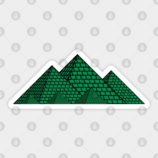 Pyramids of Egypt (green) - Pyramids - Sticker | TeePublic