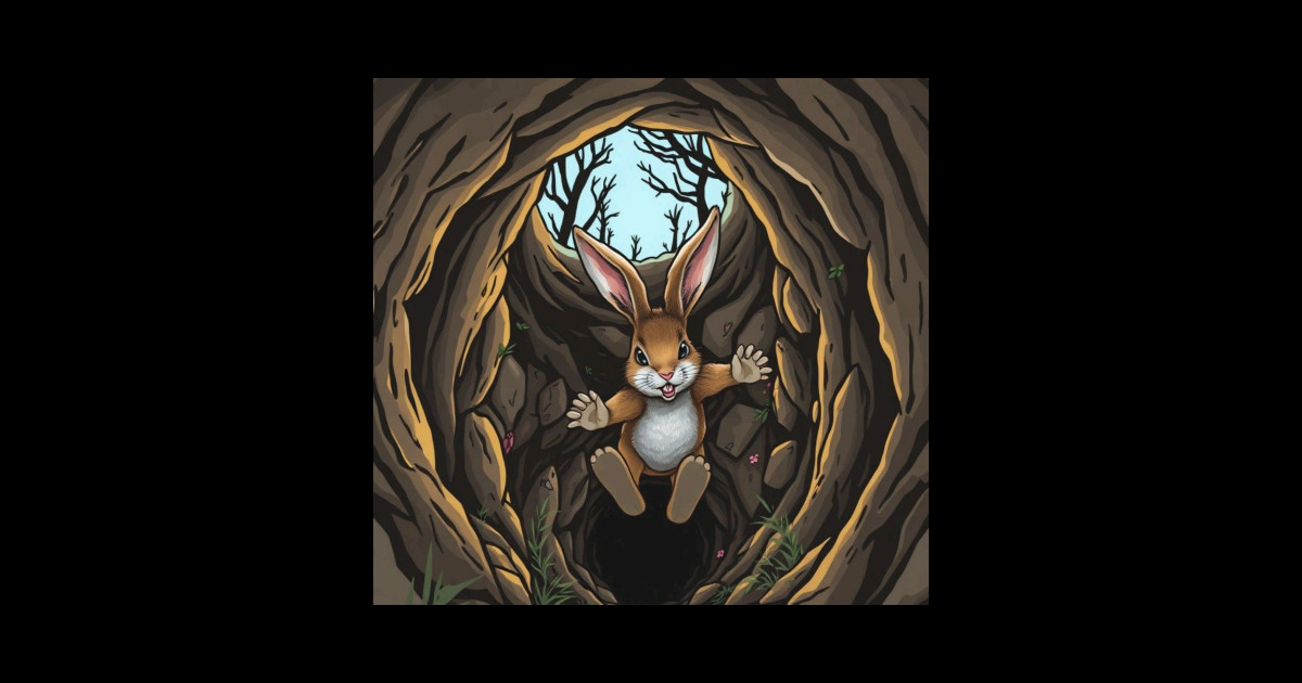 Falling Down the Rabbit Hole - Rabbit Hole - Posters and Art Prints ...