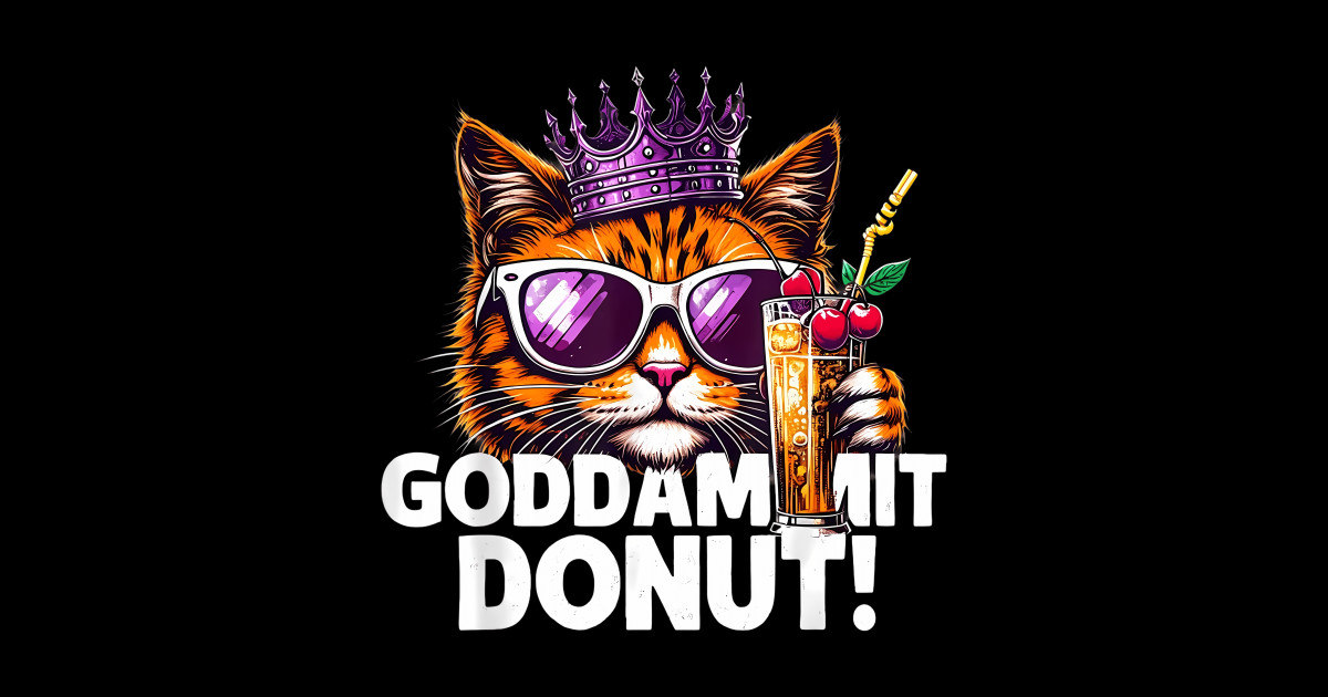 Donut Princess Cat Meme Tee Kawaii Funny Cartoon - Kawaii Donut ...