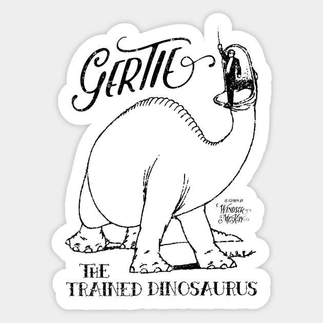 Gertie The Dinosaur - Animation - Sticker | TeePublic