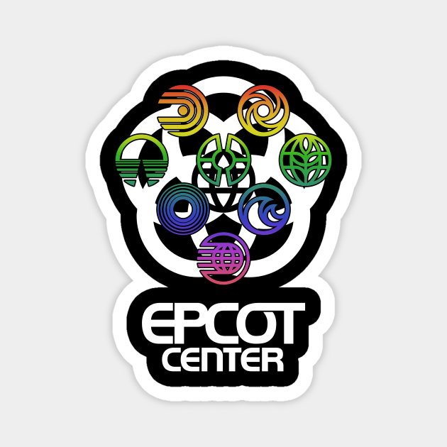 EPCOT Center Pavilion Logos - Epcot Center - Magnet | TeePublic