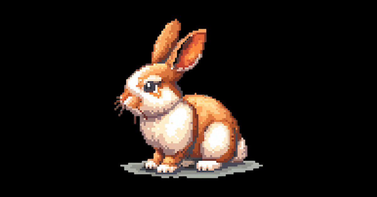 16-Bit Rabbit - Rabbit - Sticker | TeePublic