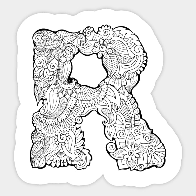 Letter R - Letter R - Sticker | TeePublic