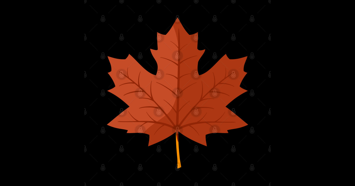 Light Brown Maple Leaf - Maple Leaf - Sticker | TeePublic