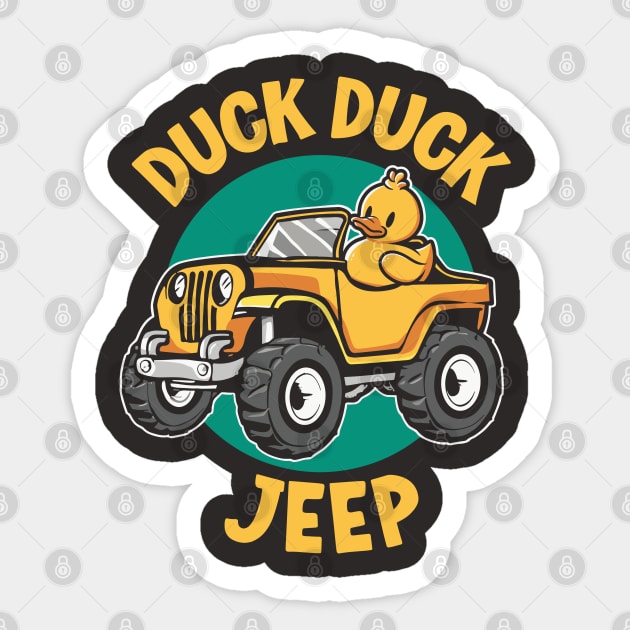 duck duck jeep - Duck Jeep - Sticker | TeePublic