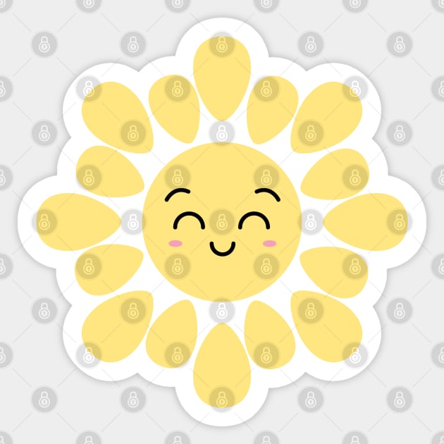 Cute Sun - Happy Sun - Smiling Sun Shape - Cute Sun - Sticker | TeePublic