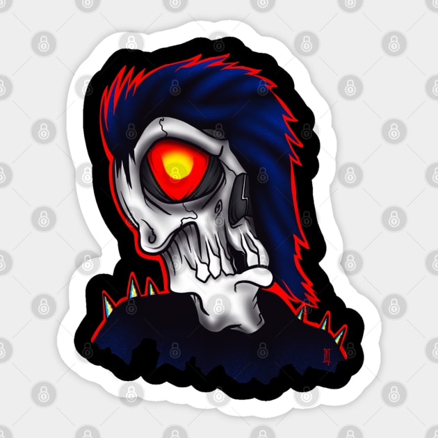 Punk rock skull - Punk Skull - Sticker | TeePublic
