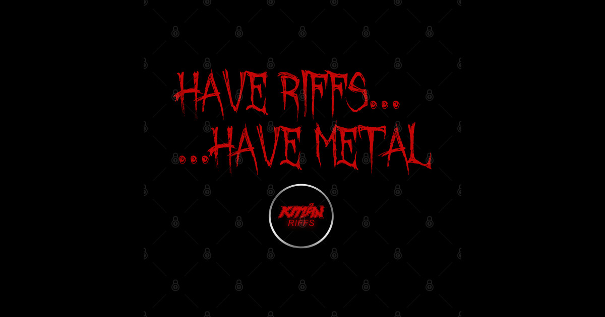 Have Riffs - Kman Logo - RED - Heavy Metal - Sticker | TeePublic