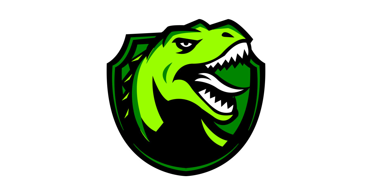 Angry T-Rex Dinosaur Head Logo - Dinosaur - T-Shirt | TeePublic