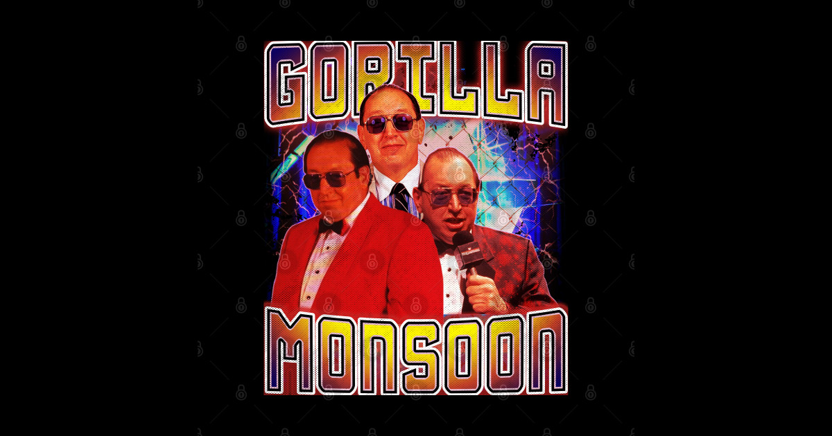 GORILLA MONSOON - Player - Sticker | TeePublic