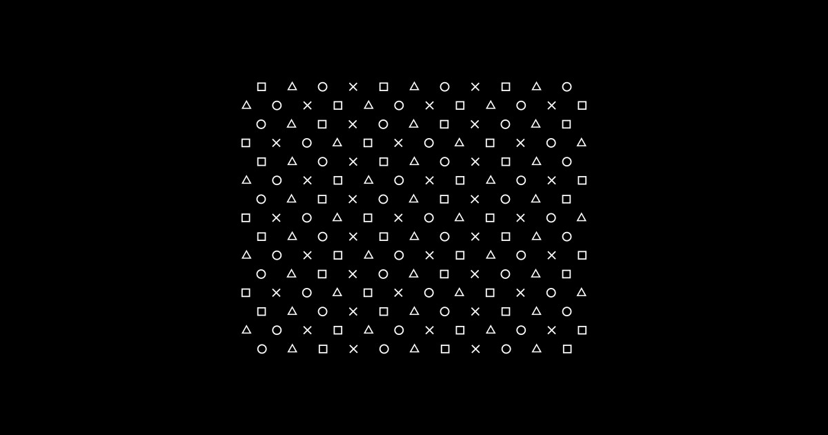 Play with Playstation Pattern (black and white) - Playstation - Posters ...