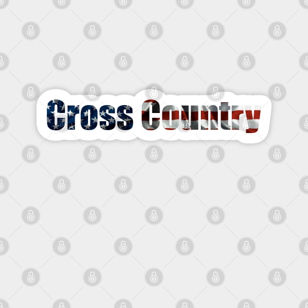 American Flag Cross Country - America - Magnet | TeePublic
