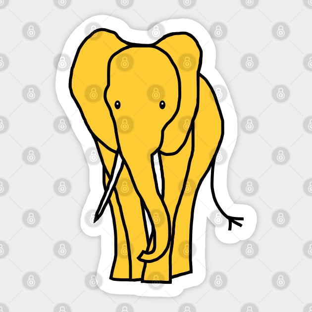 Yellow Elephant - Elephant - Sticker | TeePublic