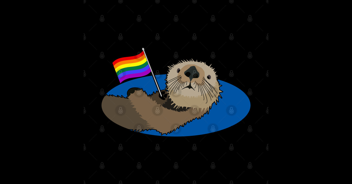 LGBTQ OTTER - Gay Pride - Sticker | TeePublic