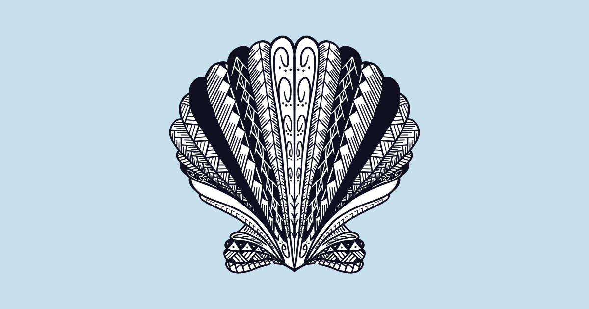 Tribal Clam Shell - Clam Shell - T-Shirt | TeePublic
