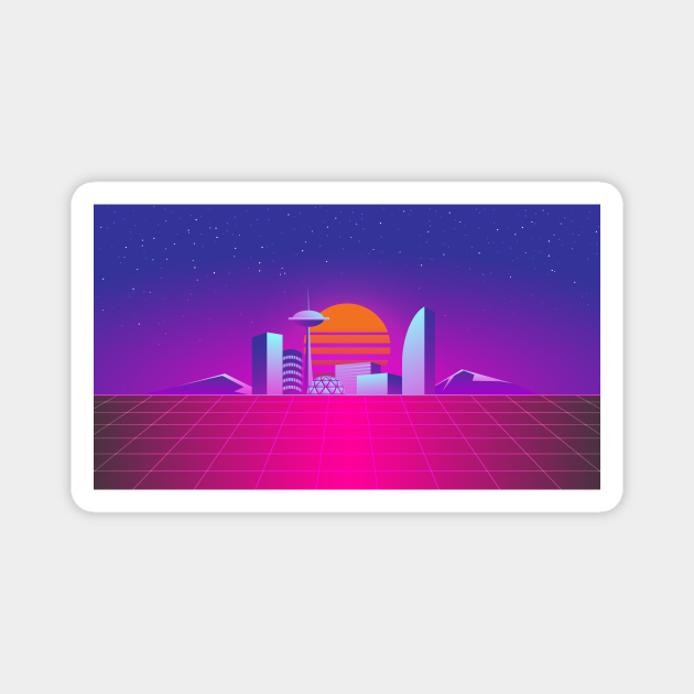 Synthwave 80's neon - Synthwave Neon - Magnet | TeePublic