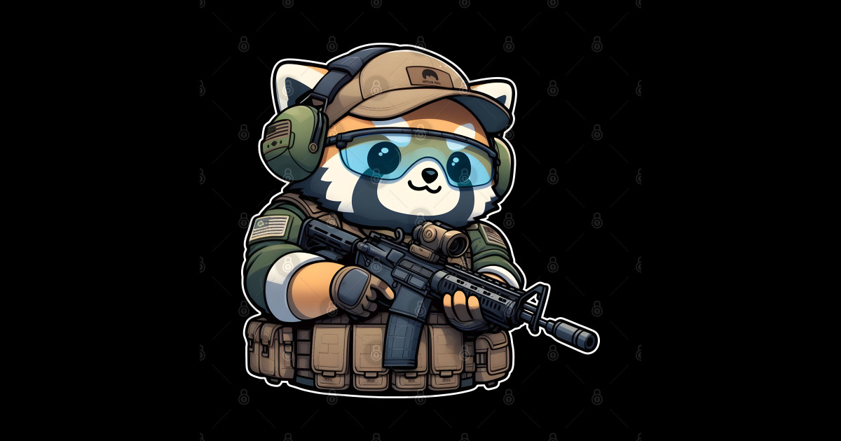 Tactical Tanuki - Tanuki - Sticker | TeePublic