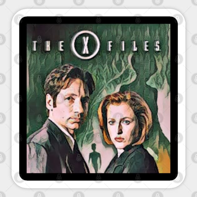 The X File Cartoon - X Files - Sticker | TeePublic