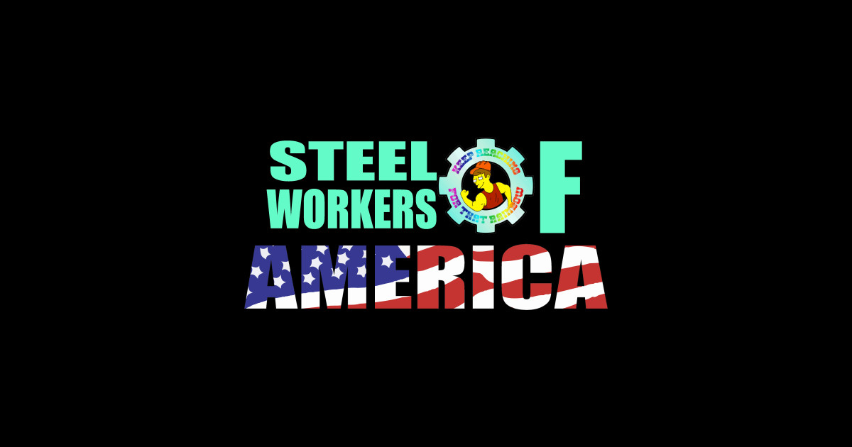 Steel Workers of America - Simpsons - Sticker | TeePublic
