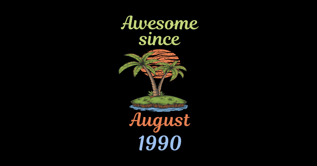 Island Art August 1990 - August 1990 - Sticker | TeePublic