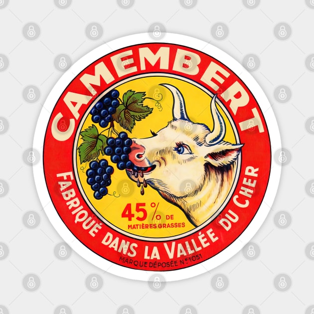 Camembert --- Vintage Francophile Cheese Label - Cheese - Magnet ...